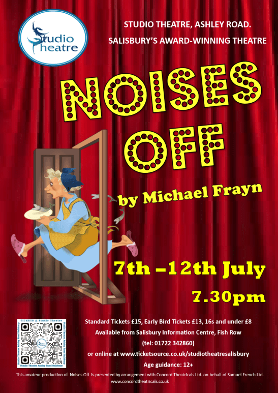 Noises Off : 7th – 12th July 2025 | Studio Theatre, Ashley Road Salisbury